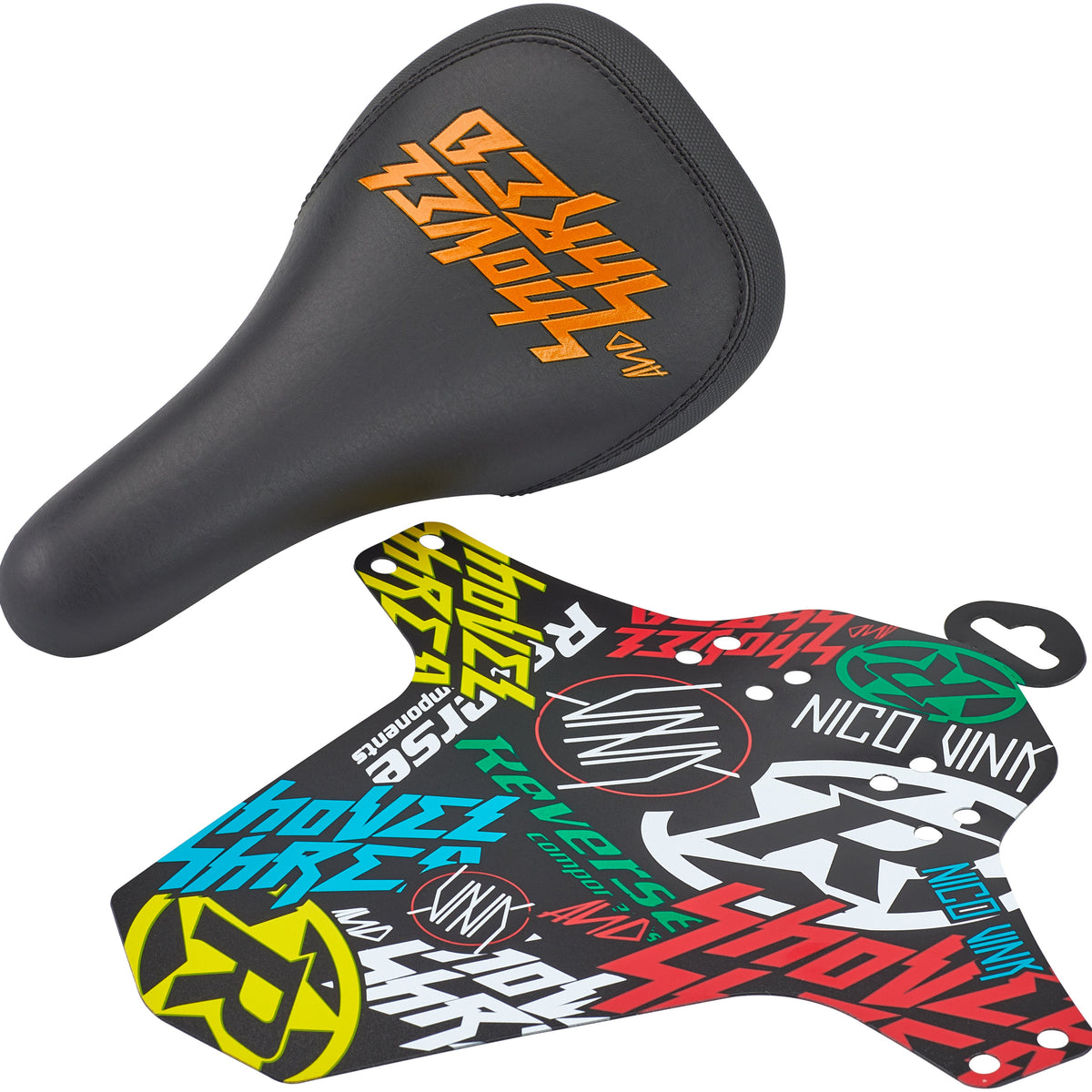 Selle Reverse Nico Vink Shovel & Shred noir/orange & bikester.fr